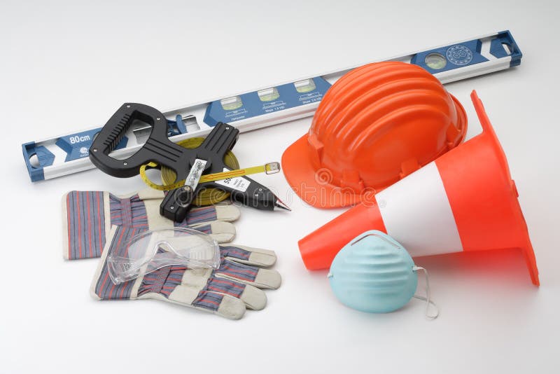 Construction safety tools stock image. Image of orange - 5257169