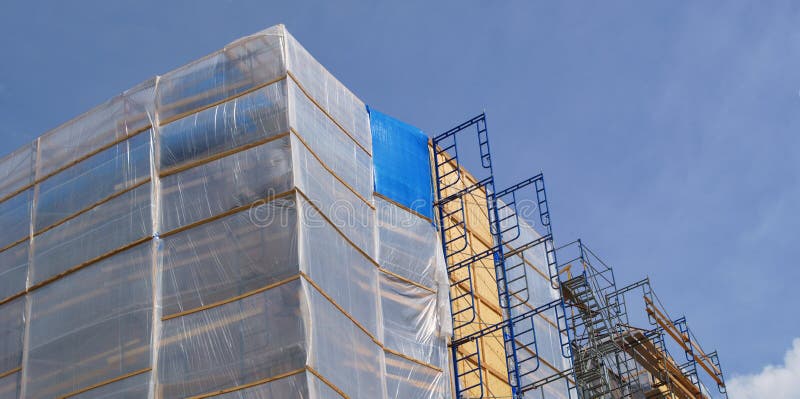 Construction Scaffold Plastic Metal Structure Renovation Building ...