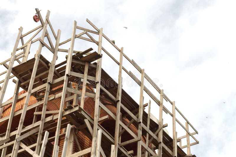 Scaffold pole connection stock image. Image of industrial - 164117491