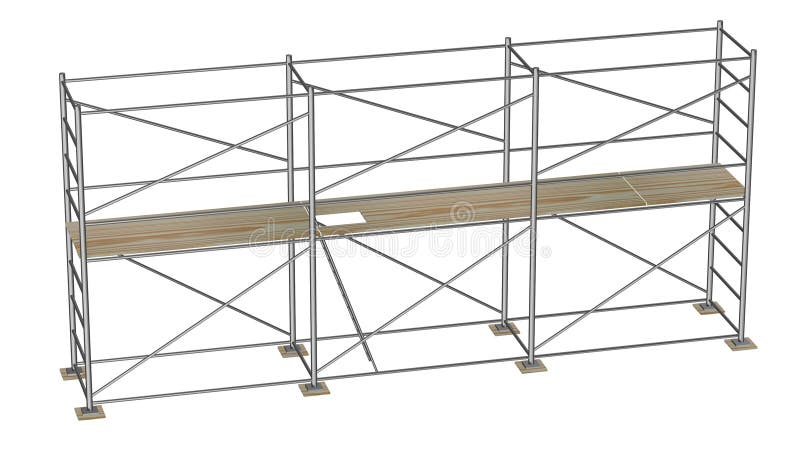 Construction Scaffolding -- Side View Stock Illustration - Illustration ...