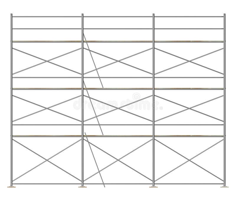 Construction Scaffolding Axo Stock Illustration - Illustration of work ...