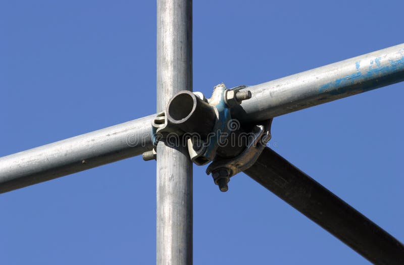 Construction Scaffolding Poles Stock Photo - Image of construction ...