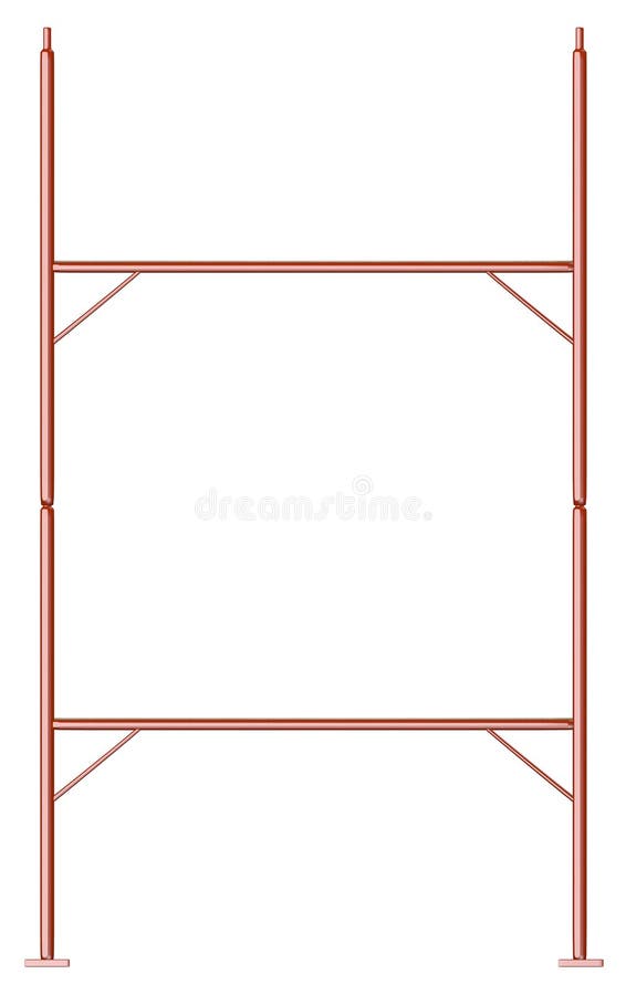 Construction Scaffolding -- Side View Stock Illustration - Illustration ...