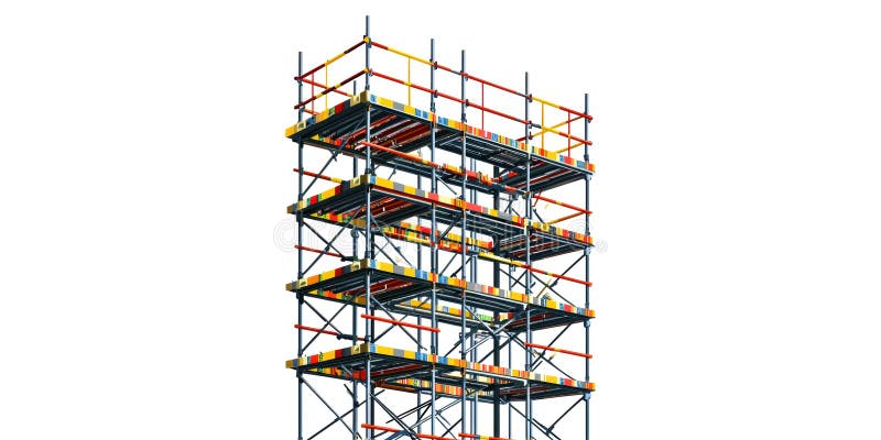 Construction Scaffolding Structure Isolated on Transparent Background ...