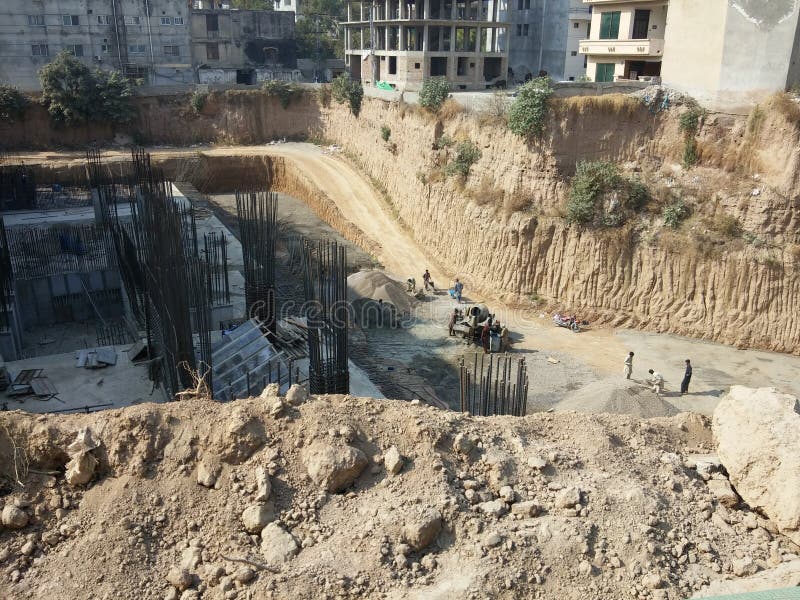 Construction scene stock photo. Image of scene, working - 97394056