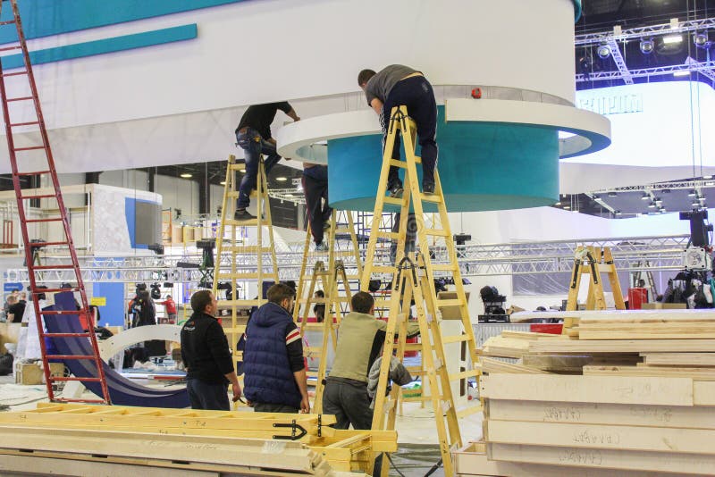 Construction of Scenery with Stairs. Editorial Stock Photo - Image of ...