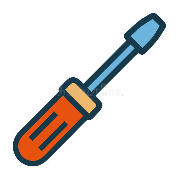 Construction Screwdriver Tool Stock Vector - Illustration of hardware ...