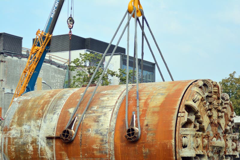 Construction of the Second Metro Line. Tunnel Boring Machine at Subway ...
