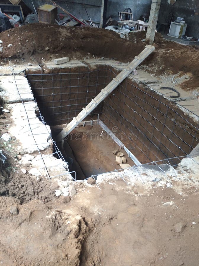 Construction of Septic Tank with Red Bricks Blocks, Under Construction ...