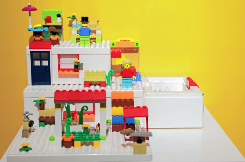 Construction Set with Bright Plastic Details for Children`s Creativity ...
