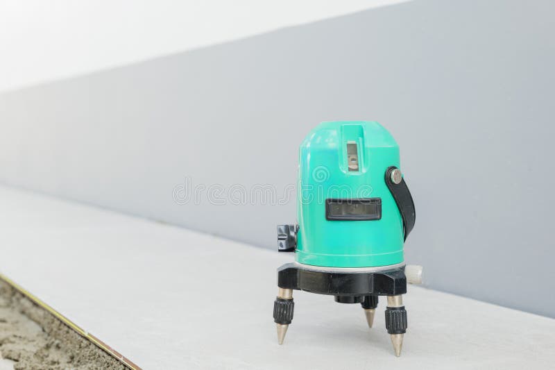 Green Laser Level Tool Precise Alignment Construction Stock Photos ...