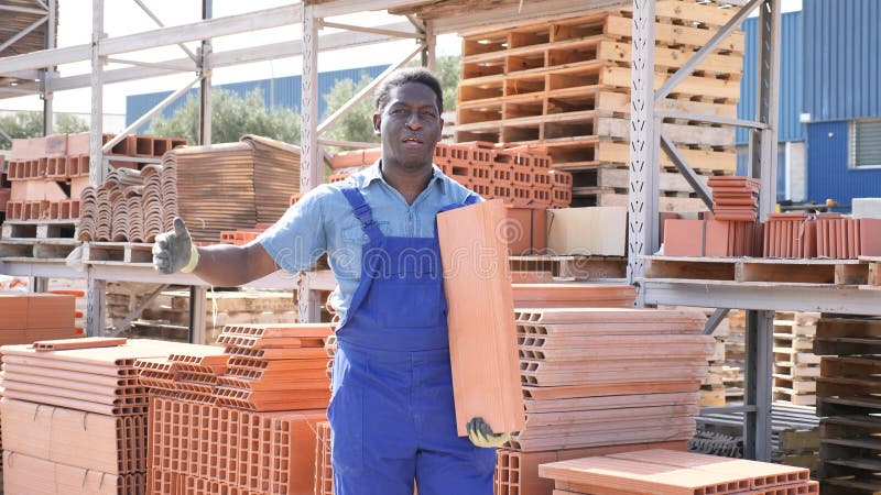 Stacks of Red Bricks at Outdoor Construction Supermarket Stock Footage ...