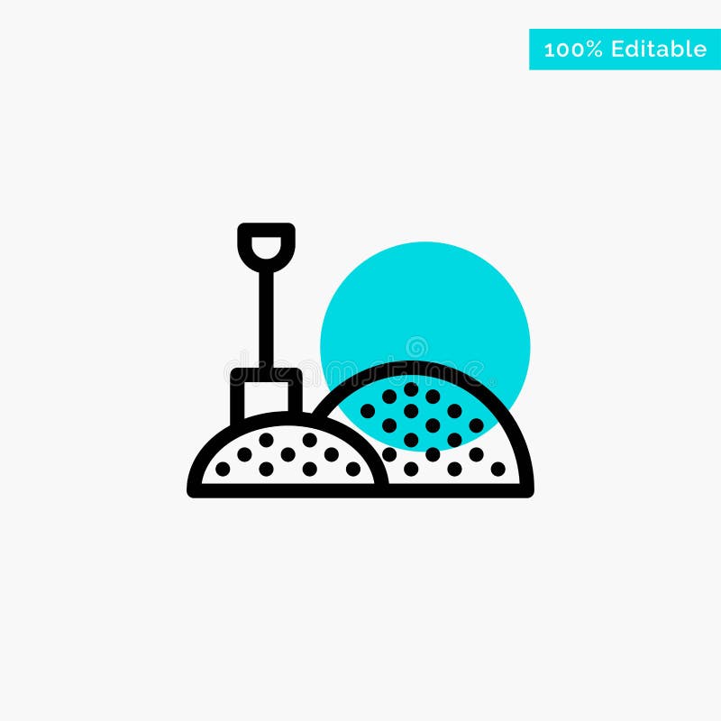Construction, Shovel, Tools Turquoise Highlight Circle Point Vector ...