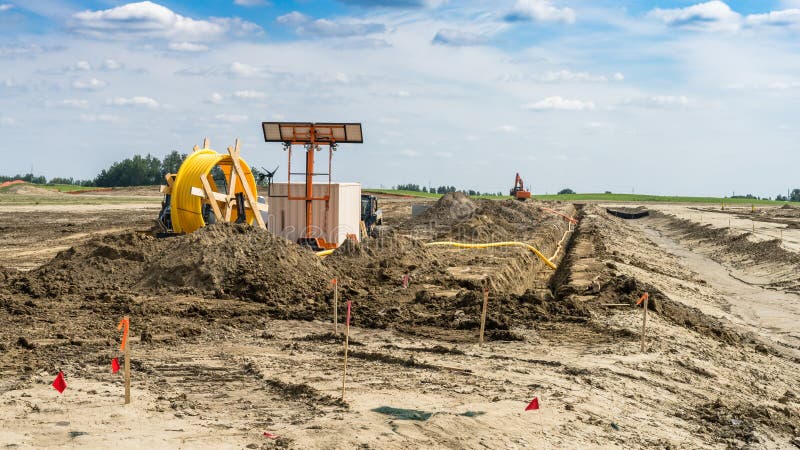 Construction Side Foundation Work Stock Photo - Image of industry ...