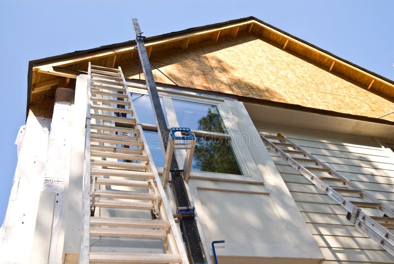 Construction/Siding Installation Stock Photo - Image of exterior ...