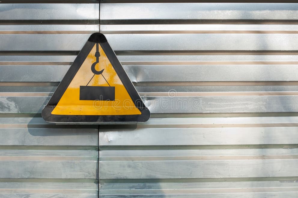 Construction Sign stock image. Image of work, sign, triangle - 12631439