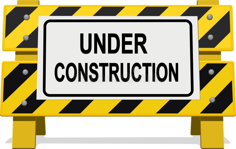 Construction Sign Indicating Work in Progress at a Building Site, with ...
