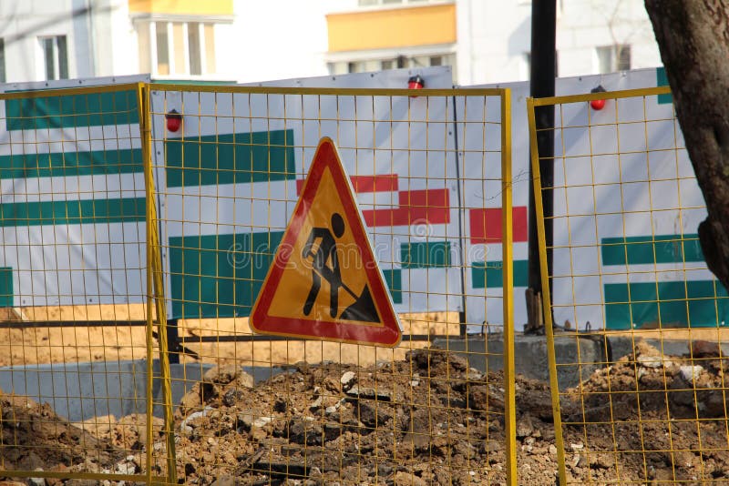 Construction Sign - Construction Work is Underway. a Warning Stock ...