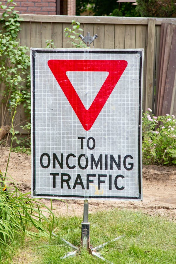 Construction Sign, Yield stock image. Image of sign, safety - 41820897