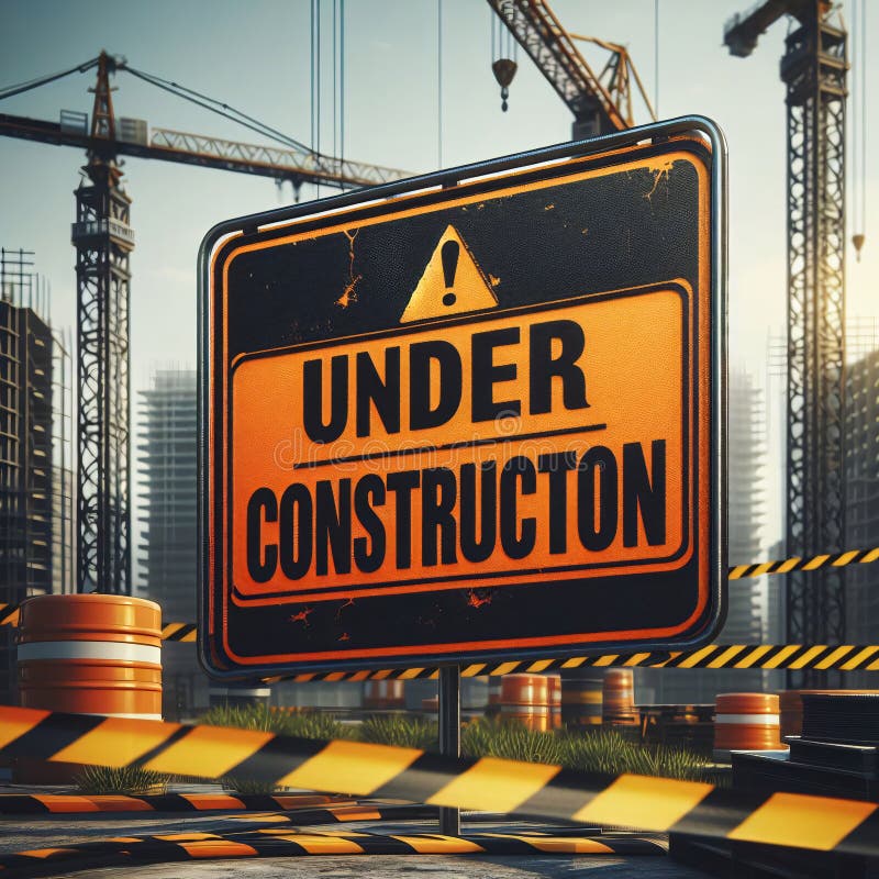 Construction Signal Generative Ai for Illustrations Stock Illustration ...