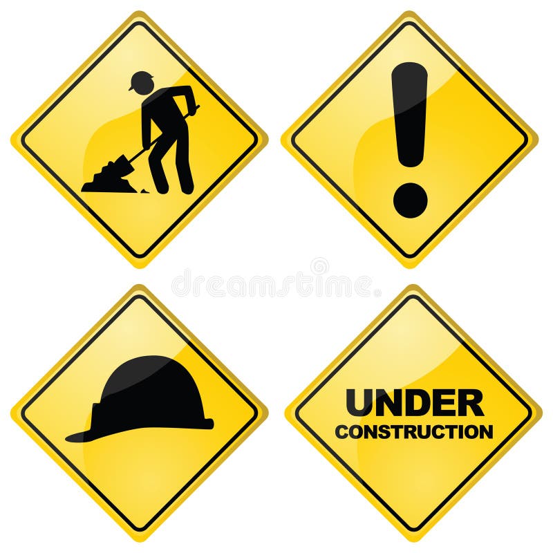 Construction signs stock vector. Illustration of sign - 8293416