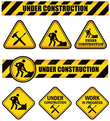 Construction Signs stock vector. Illustration of backdrop - 42181708