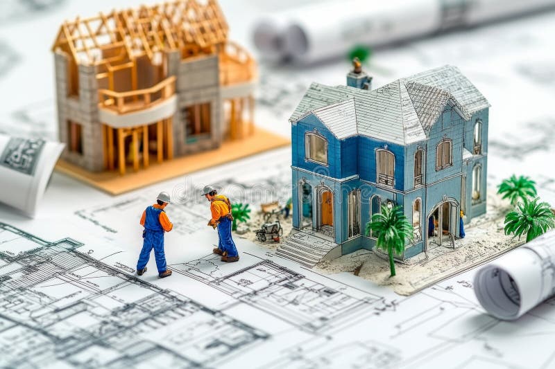 Construction Simulation with Miniature Models and Blueprints on a Work ...