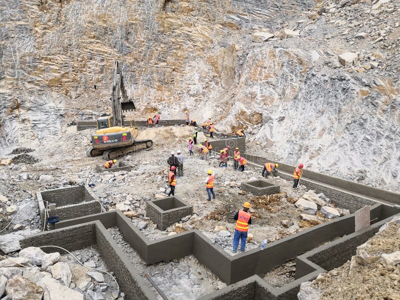 The Construction Site in Basic Structure Editorial Stock Image - Image ...