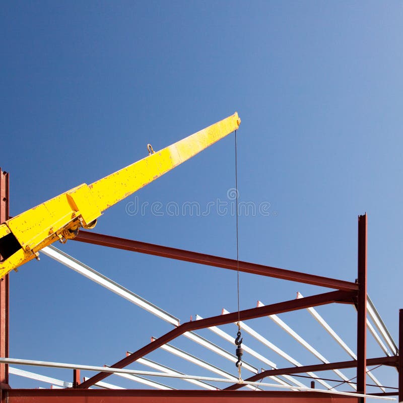 Crane lifting object stock photo. Image of details, construction - 10834422