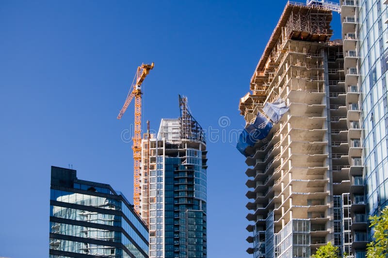 Building Construction in Toronto Stock Photo - Image of high, concrete ...