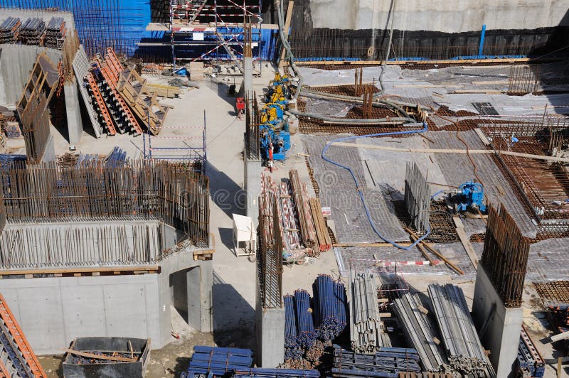 Messy construction site stock image. Image of cement - 41081679