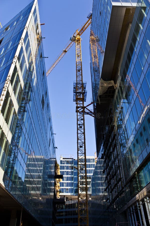 Construction of buildings stock photo. Image of urbanization - 17322972