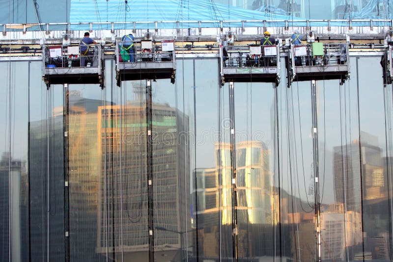 Suspended Working Platform stock image. Image of suspended - 20717109