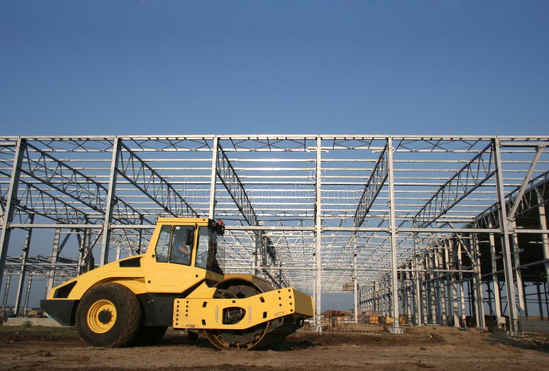 Heavy Duty Construction Equipment by Work Site Stock Photo - Image of ...