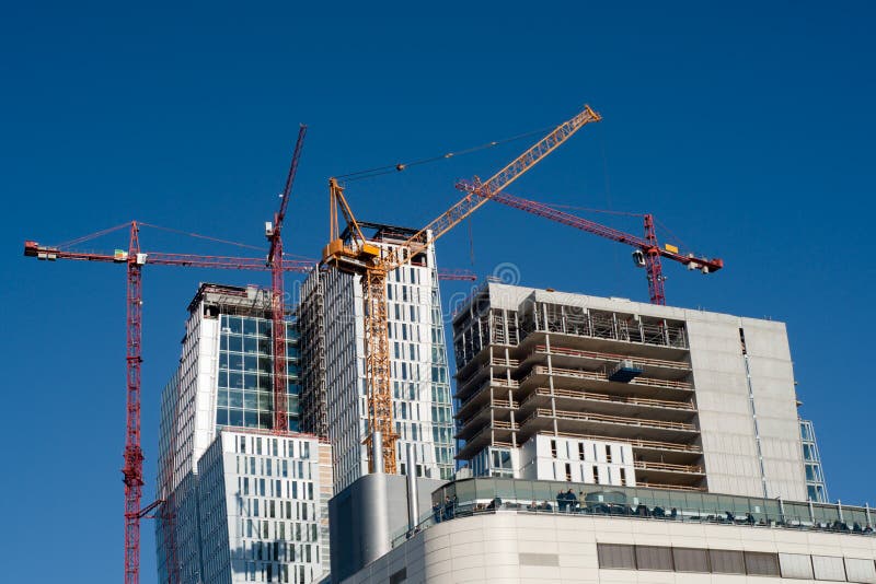 Construction of buildings stock photo. Image of urbanization - 17322972