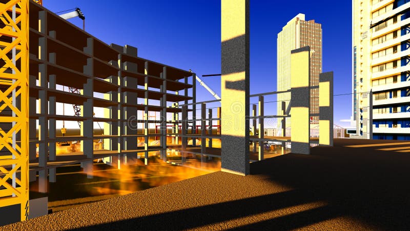 Construction site stock illustration. Illustration of build - 36312987