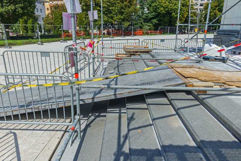 Construction Site Access Ramp Stock Image - Image of angle, industry ...
