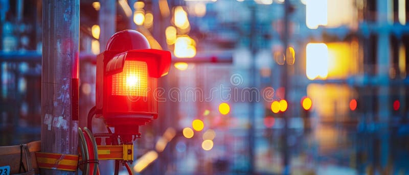 A Construction Site Alarm Warning Workers of Imminent Danger from ...