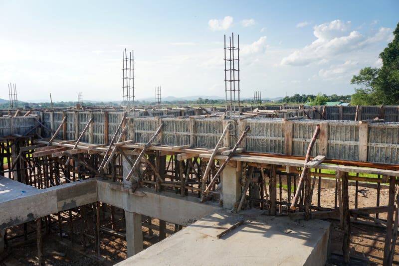 Bonding of Reinforcement, Making Formwork, Timbering on Construction ...