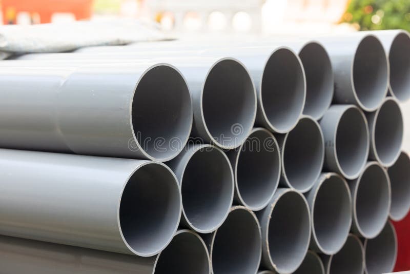 Durable and Lightweight Pipes are Organized Neatly Stock Image - Image ...
