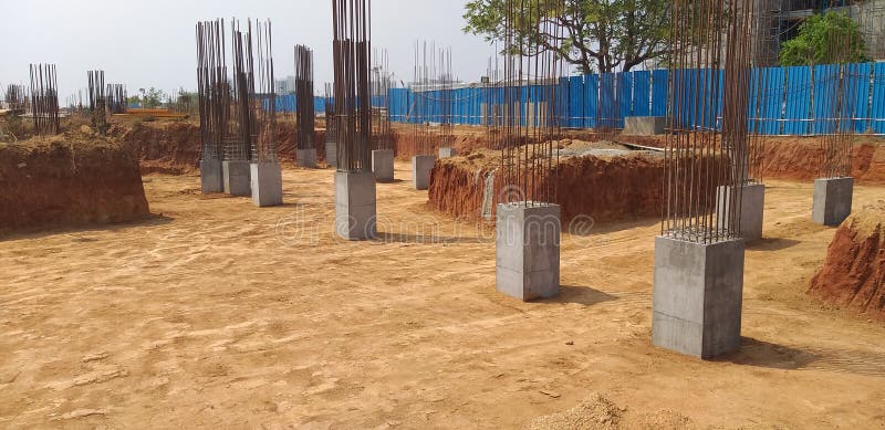 In a Construction Site, Back Filling is Going on in Excavation Pit ...