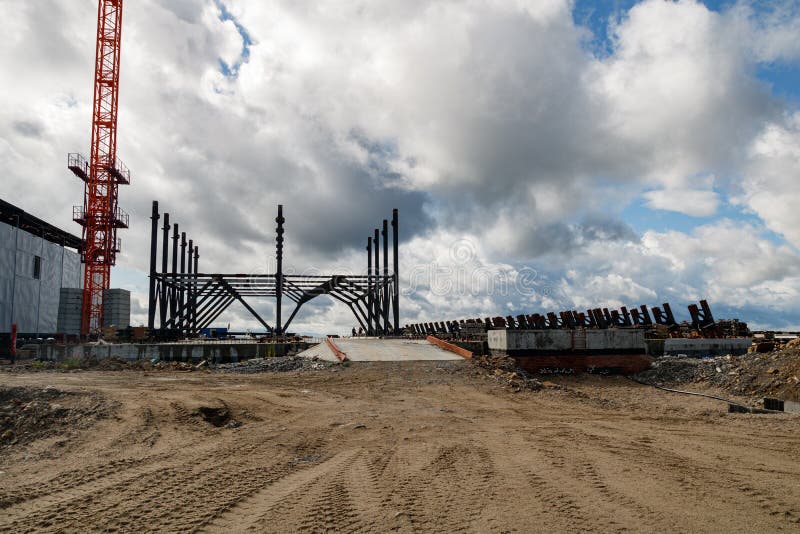 Construction Site Background. Industrial Background Stock Image - Image ...