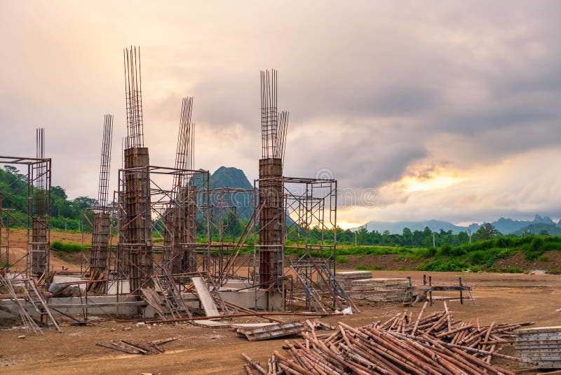 Construction Site Background Which Has Not Been Completed yet Stock ...