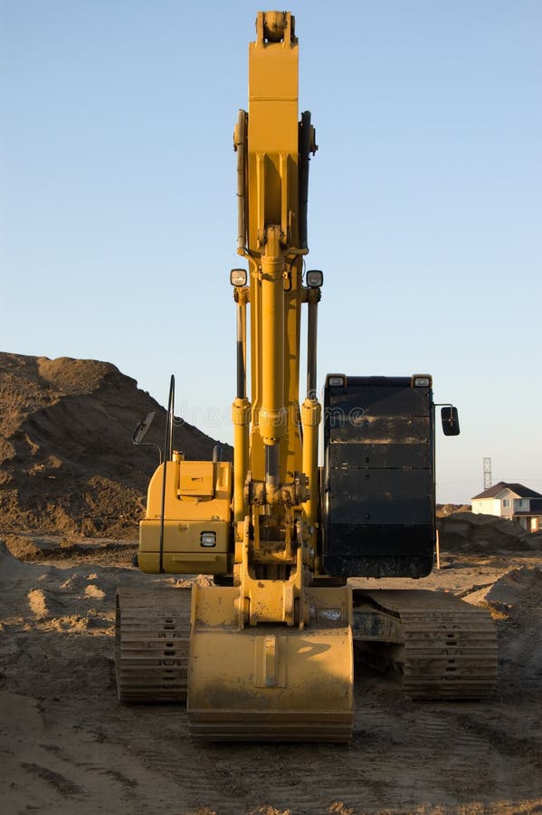 Large Backhoe stock image. Image of banks, construction - 3735021