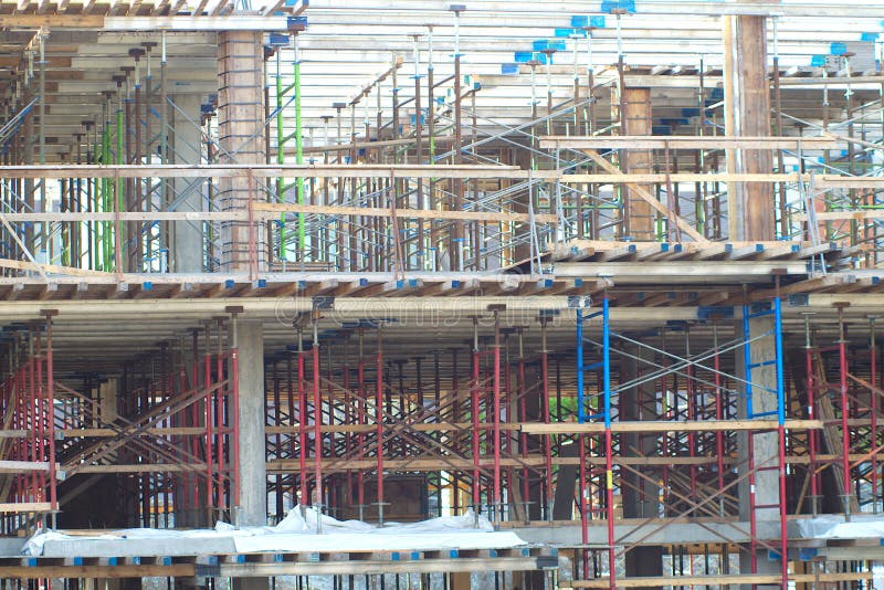 Construction Site Beam Structure Steel Frame Architecture Stock Image ...