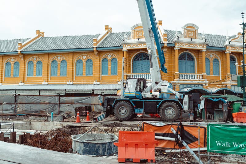 Construction Site with Beautiful Facades of Building. Stock Image ...