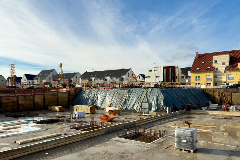 Construction Site with the Beginning of the Construction of the ...
