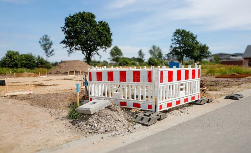 Construction Site Beginning To Build a Family House Stock Photo - Image ...