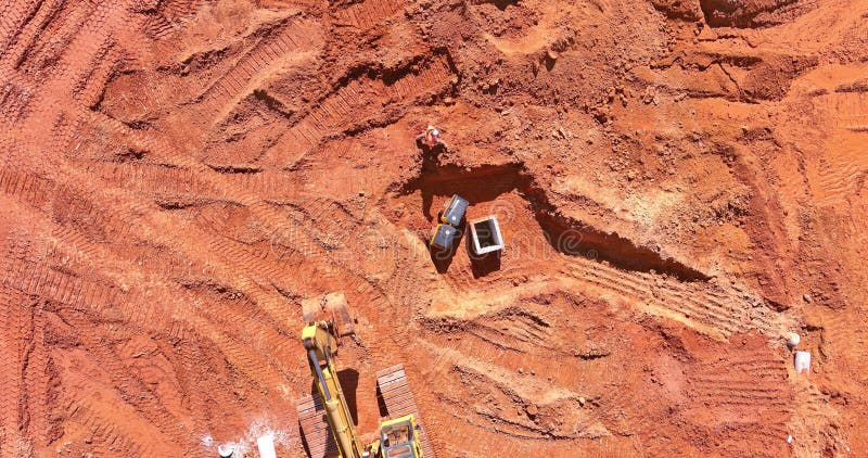 Construction Site is Being Prepared for a Installation of ...