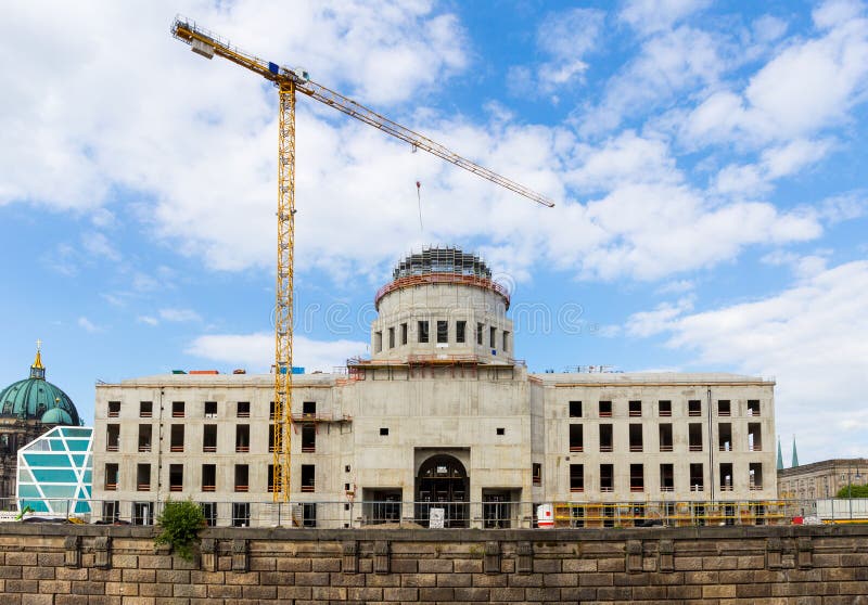Construction Site Berlin City Palace Stock Photo - Image of castle ...